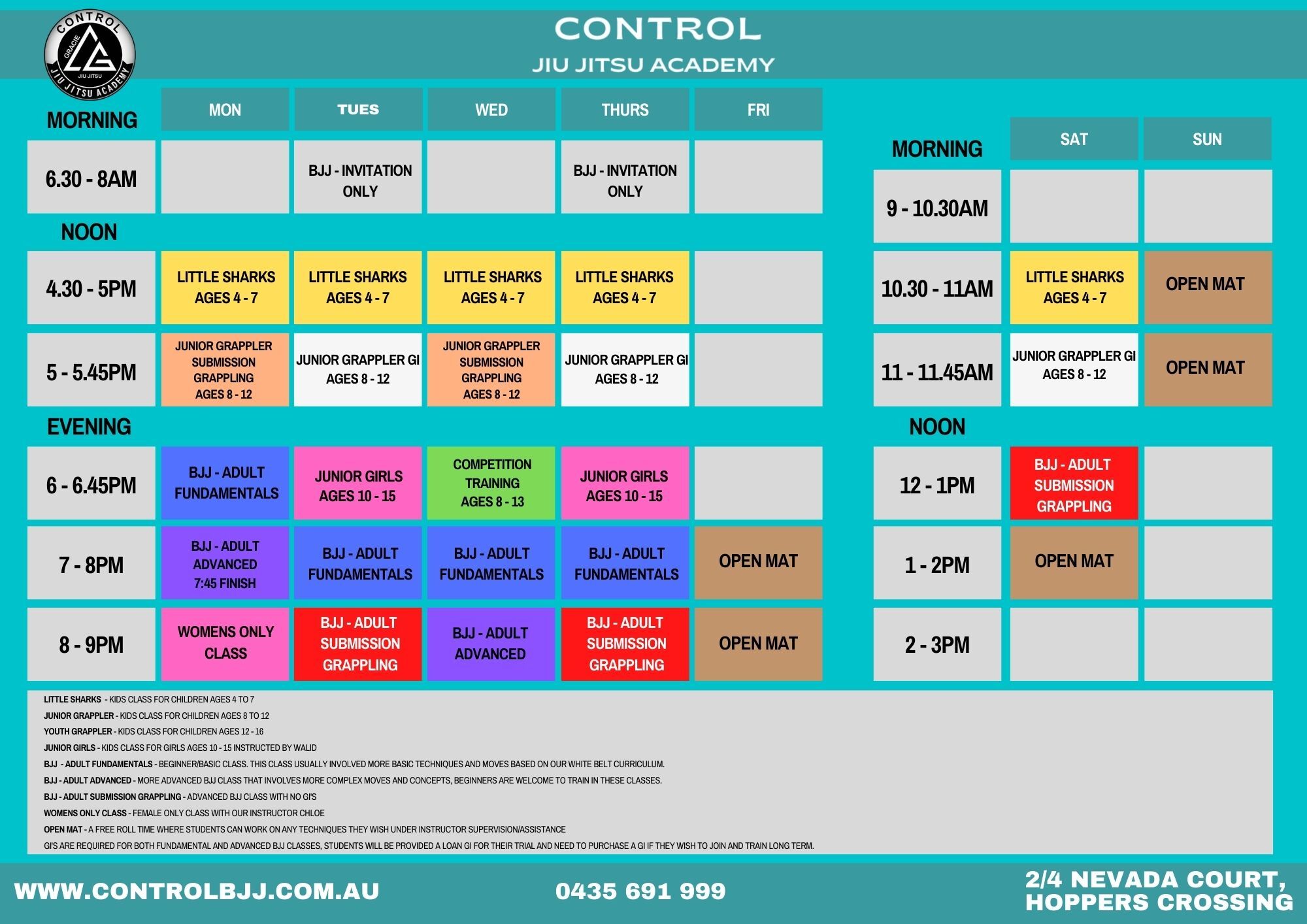 Timetable